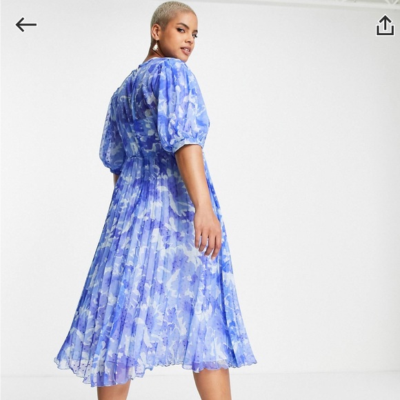 ASOS Curve | Dresses | Nwt Asos Curve Baby Blue Midi Dress | Poshmark